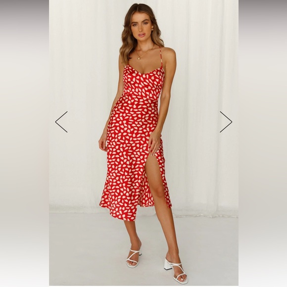 Hello Molly | Dresses | Hello Molly Red Midi Dress | Poshmark